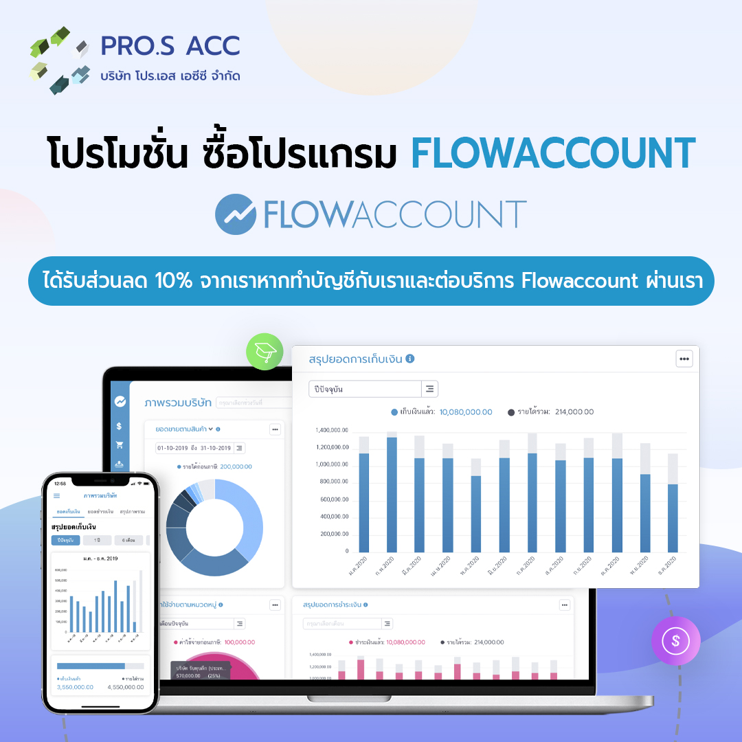 โปรโมชั่น ซื้อโปรแกรม FlowAccount - prosacc